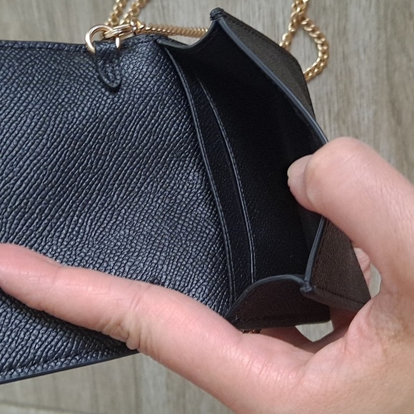 Coach | Bags | Nwt Coach Mini Wallet On Chain Black | Poshmark